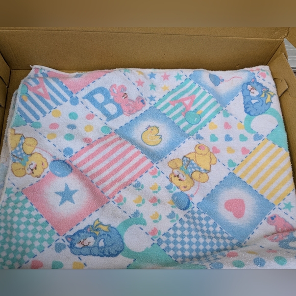 unbranded | Bedding | Vintage Flannel Receiving Blanket Pastel 9s ...